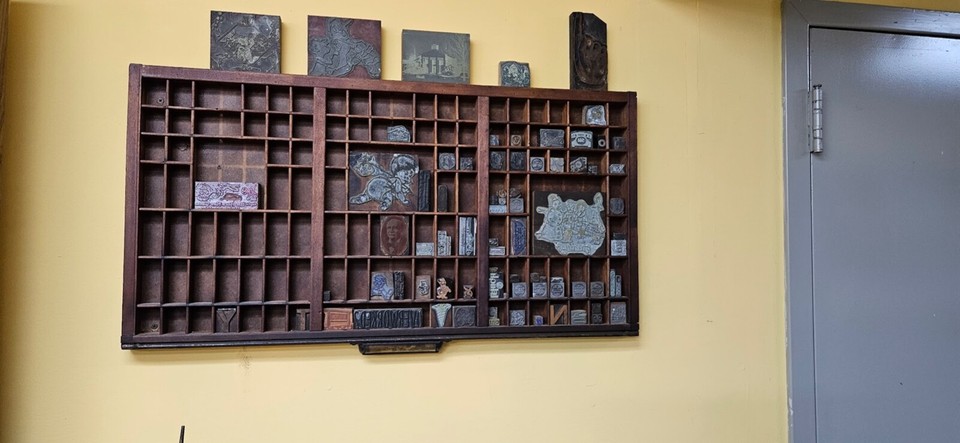 Hamilton Letterpress Type cabinet with California Job Cases | eBay