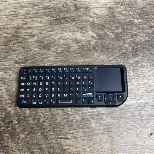 Black Wireless Backlit Built-In Touchpad QWERTY Standard Compact Mini ...