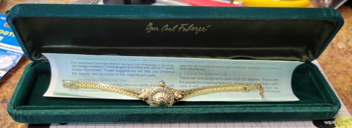 Igor Carl Faberge' Watch. 14k Gold Fine 17-Jewel Swiss Movement. Box ...