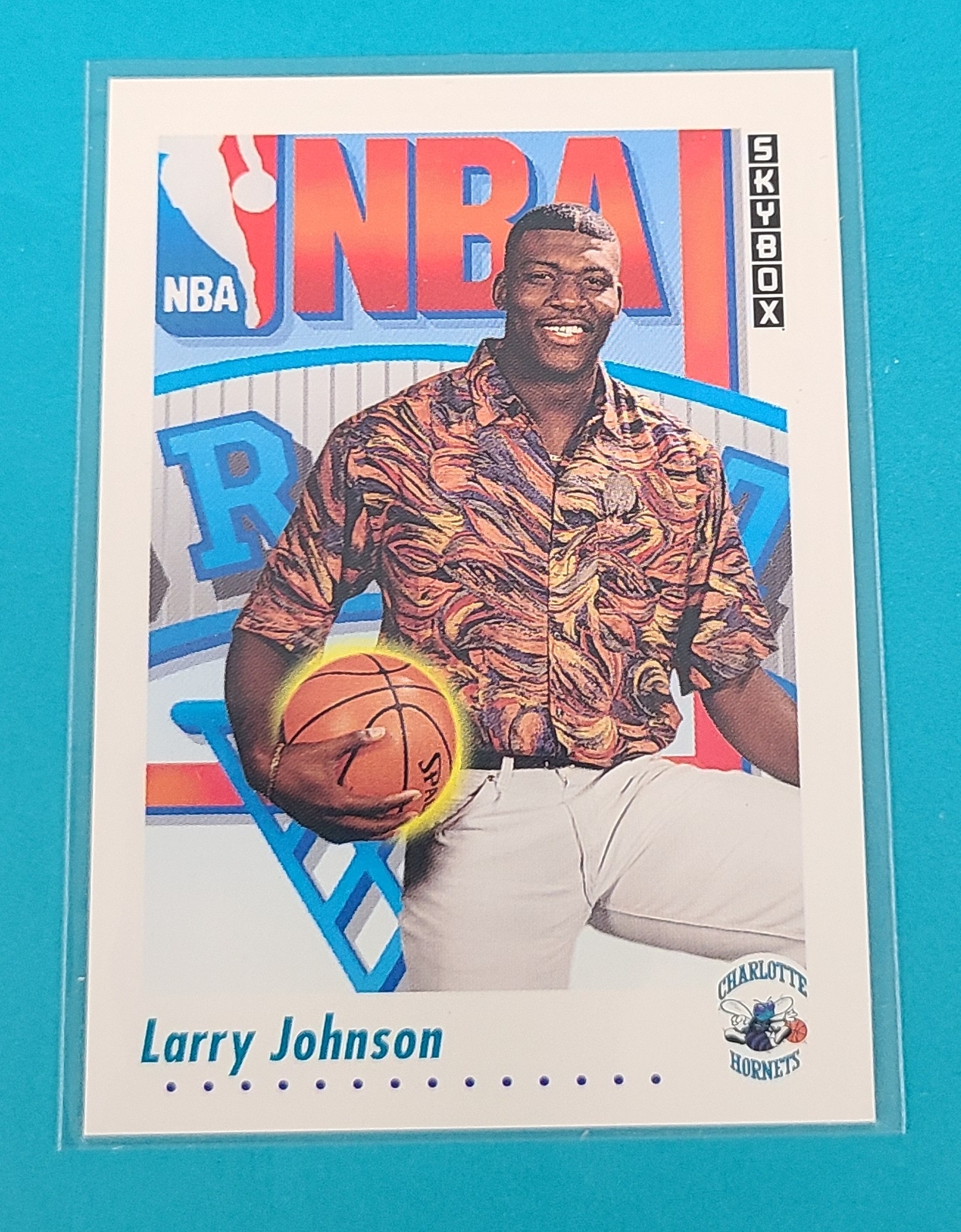 1991 SkyBox RC #513 Larry Johnson Charlotte Hornets Basketball Card I6 ...