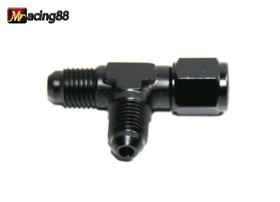 1x Flare 3 Way T Tee Fitting Adapter BLACK AN4 Male to AN4 4-AN Female ...