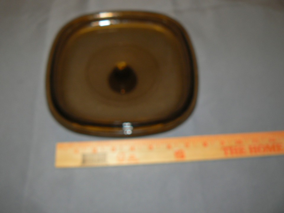 Glass Amber Square Lid Casserole Dish Lid Fits inside a square 8 ...