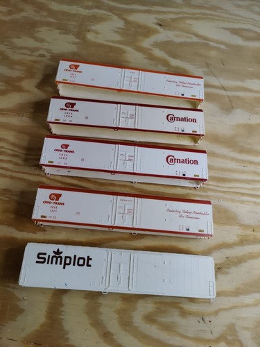 Walthers HO-Scale 932-54** 70' Cryogenic Reefer Bodies Lot Of 5 Parts ...