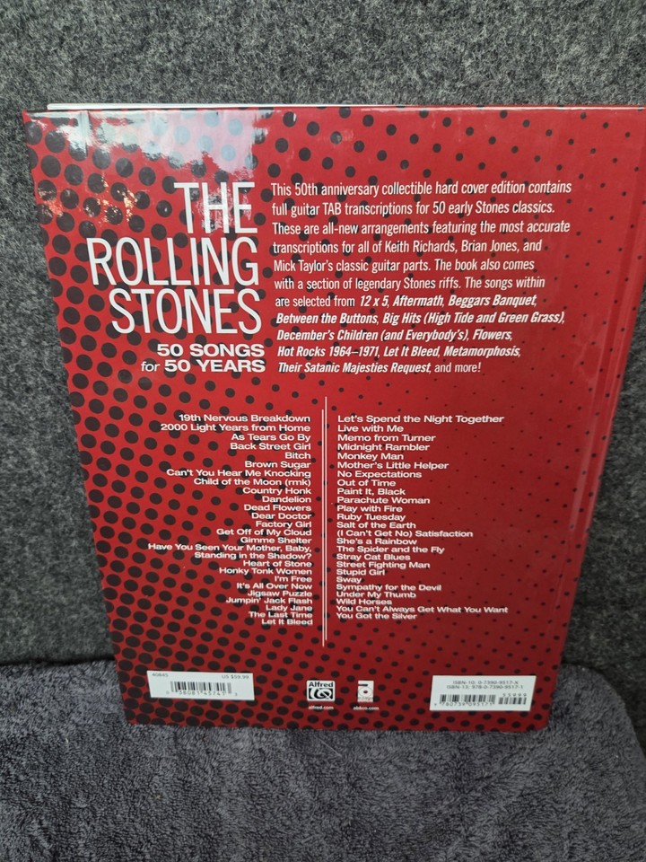 The Rolling Stones 50 Songs For 50 Years Alfred Guitar Tab Edition 9780739095171| eBay