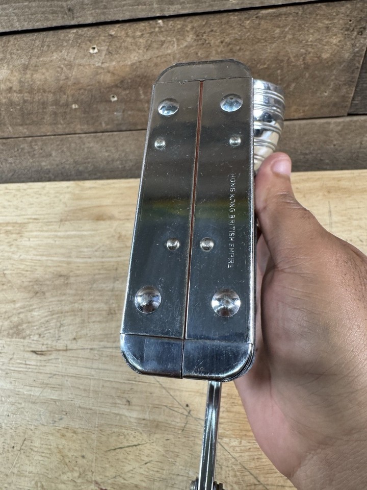 Vintage Chrome Metal Ash Flash Flashlight With Handle | eBay UK