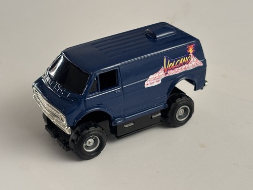 CUSTOM TYCO MASK VOLCANO LIFTED DODGE VAN BLUE SLOT CAR TRAIN SET | eBay