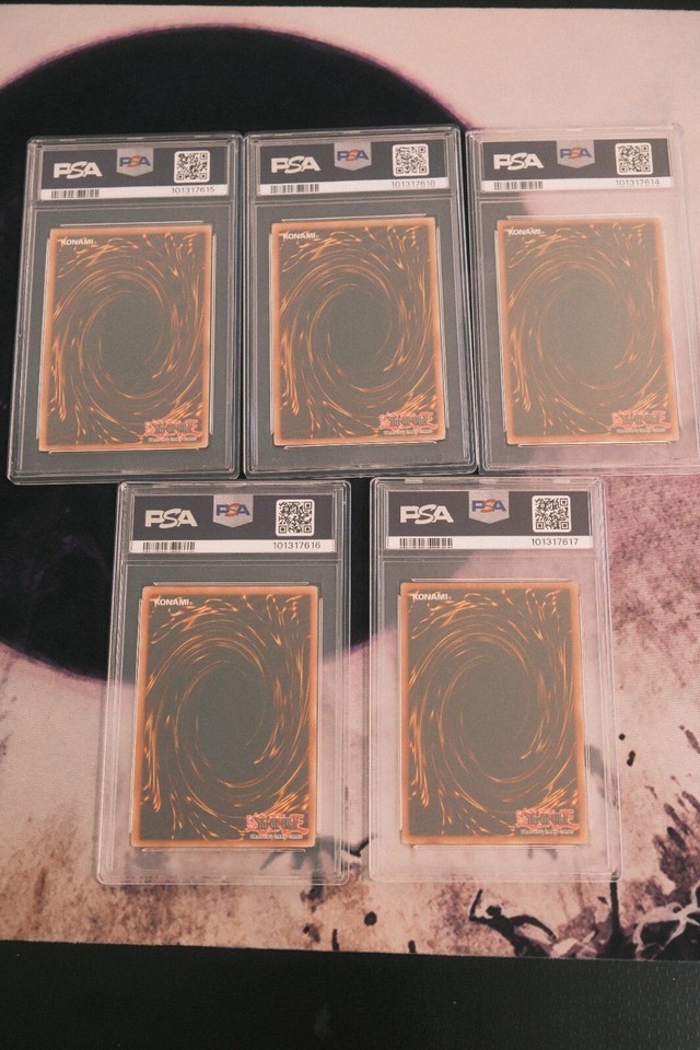 Original YuGiOh 2002 Exodia Complete Full Set LOB 120-124 PSA 9, 9, 9 ...