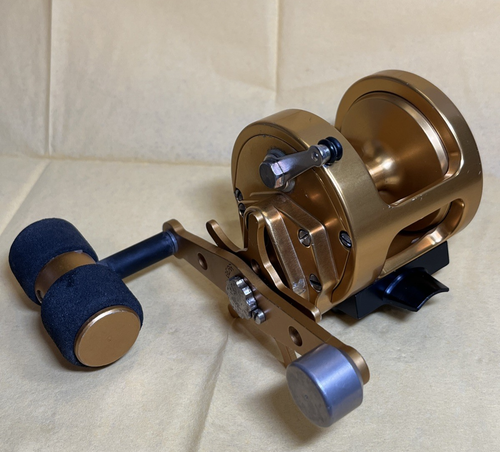 Rare Gold Pro Gear 255 Narrow Fishing Reel HT-100 Drag w/ Tiburon? Reel ...