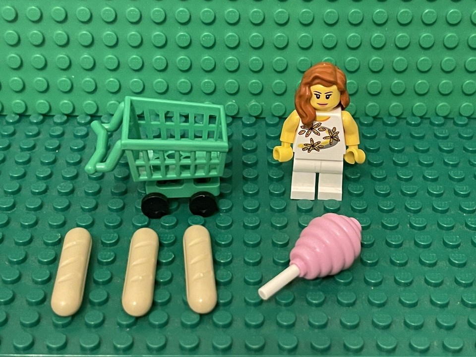 Lego City Female Mini Figure With bright pink cotton Candy,shopping ...