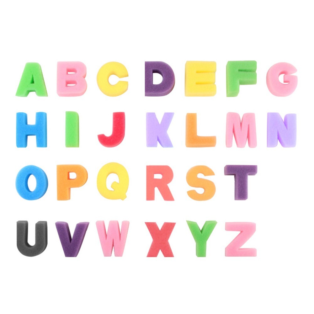 Fun English Alphabet One Line Colorful Letters Set Funny Kids Font.