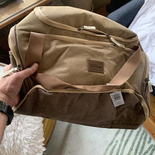 Bella Russo 20" Duffle Tote Weekend Bag TAN/BROWN Canvas ~ NEW NWT | eBay