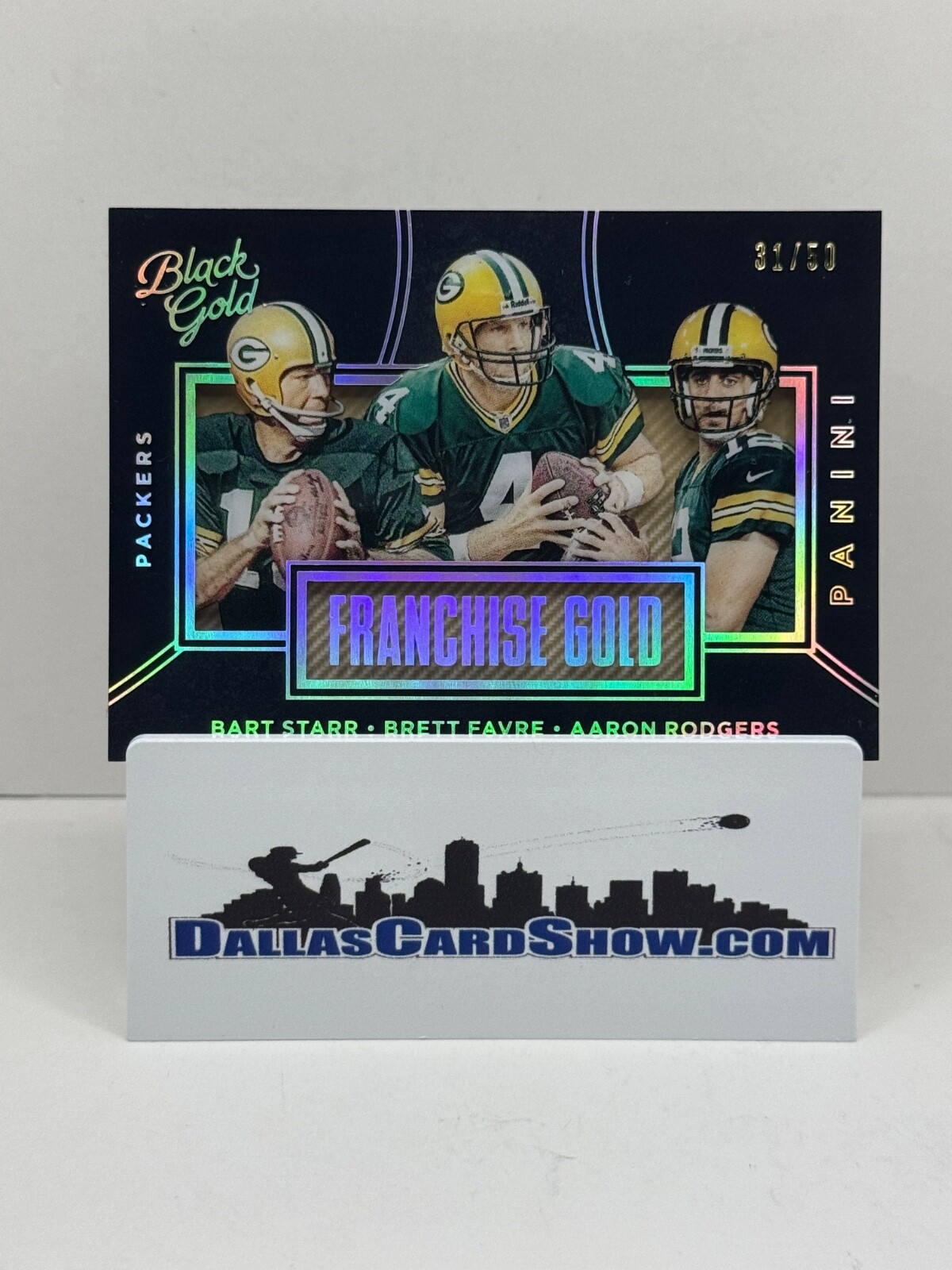 2016 Panini Black Gold Franchise Gold Rodgers Favre Starr /50 Packers ...
