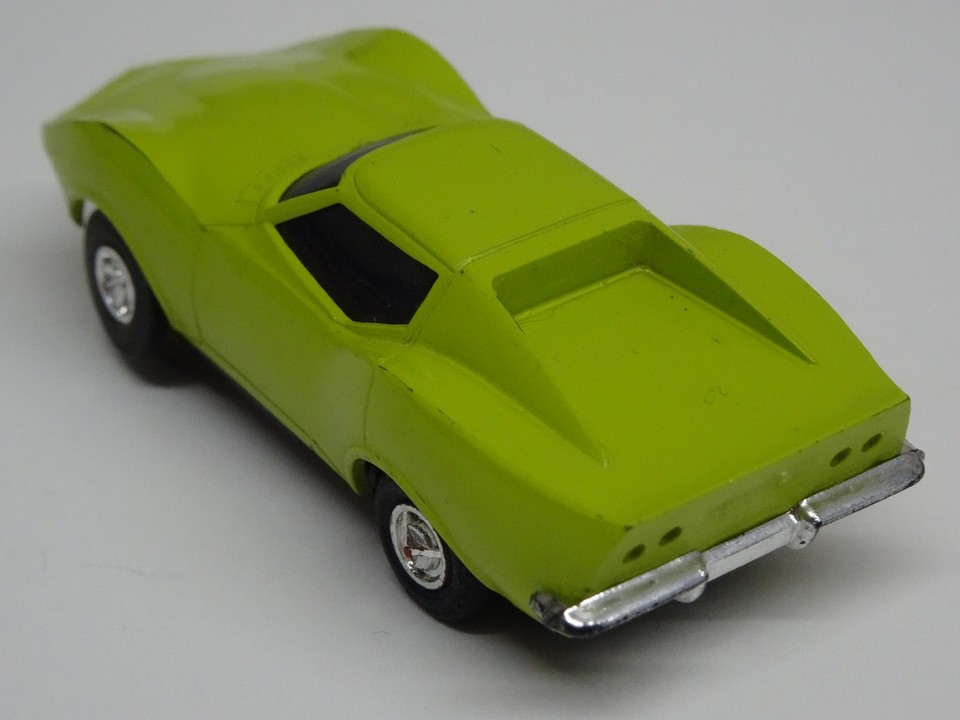 ELDON HO ROAD RACE SLOT CAR CHEVY CORVETTE LIME GREEN | eBay