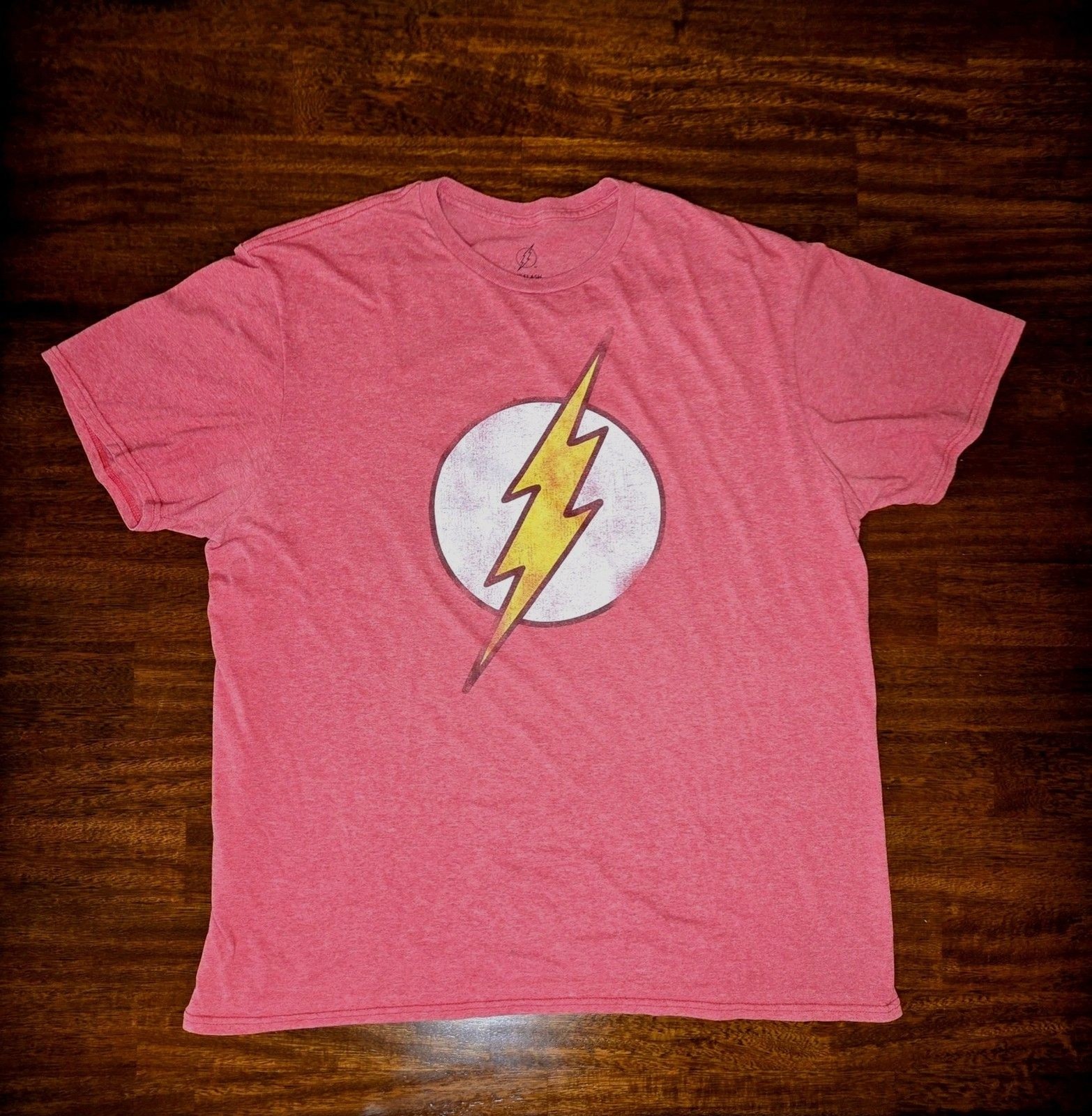 DC Comics Flash Logo T-Shirt Men’s XL Red Graphic Tee Superhero Cotton ...