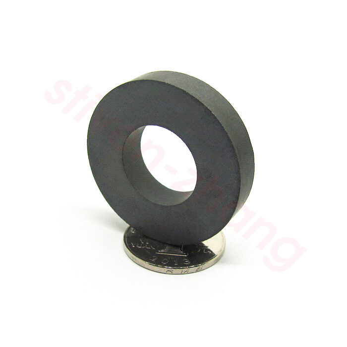 40mmx8mm Hole:19mm Ferrite Y30BH Magnets Black Strong Round Disc Magnet ...