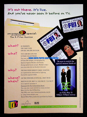 The X-Files Fox TV Channel 1995 Trade Print Magazine Ad Poster ADVERT ...