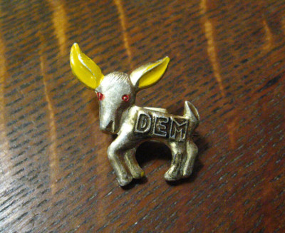 Democrat Party Vintage 1960's Lapel Pin - Democratic Political Campaign ...