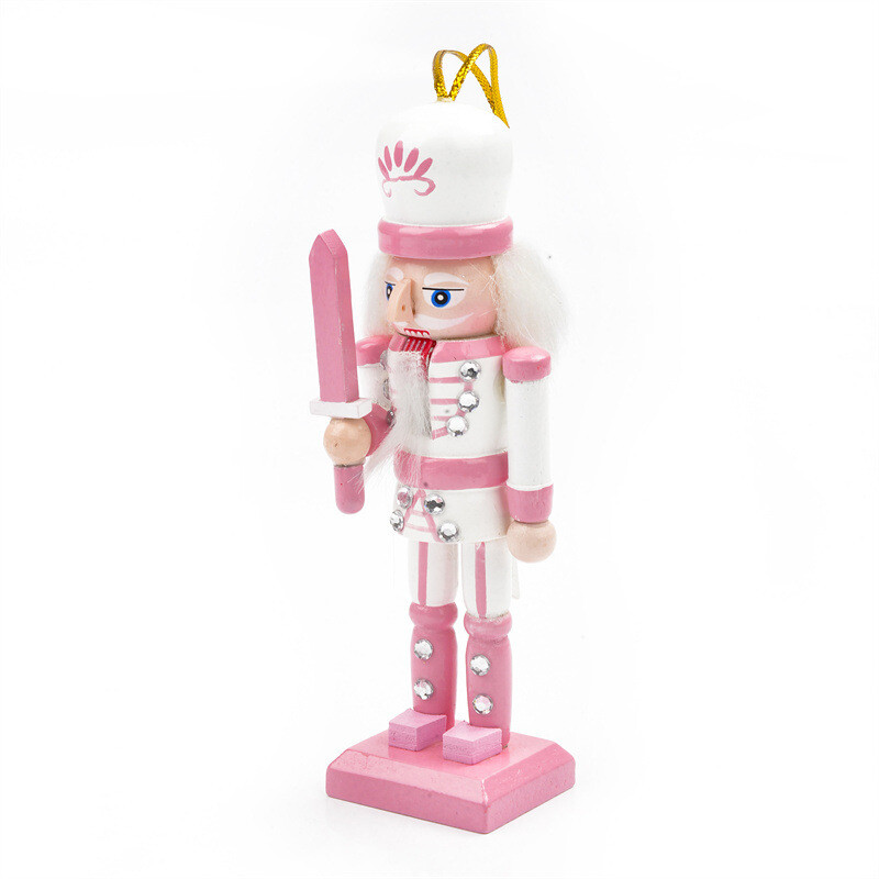 12cm Nutcracker Miniatures Pink Series Desktop Walnuts Soldiers Band ...