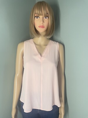 Cato Light Pink Sleeveless V-Neck Blouse Size XS 100% Polyester RN37080 ...