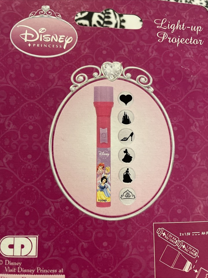 New Disney Princess Light Up Projector Flashlight Pink Ariel Snow White ...