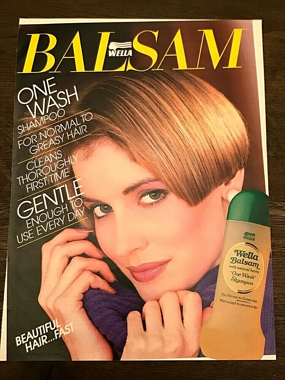 Vintage Original 1980's Cosmopolitan Magazine Ad Advert Wella Balsam ...