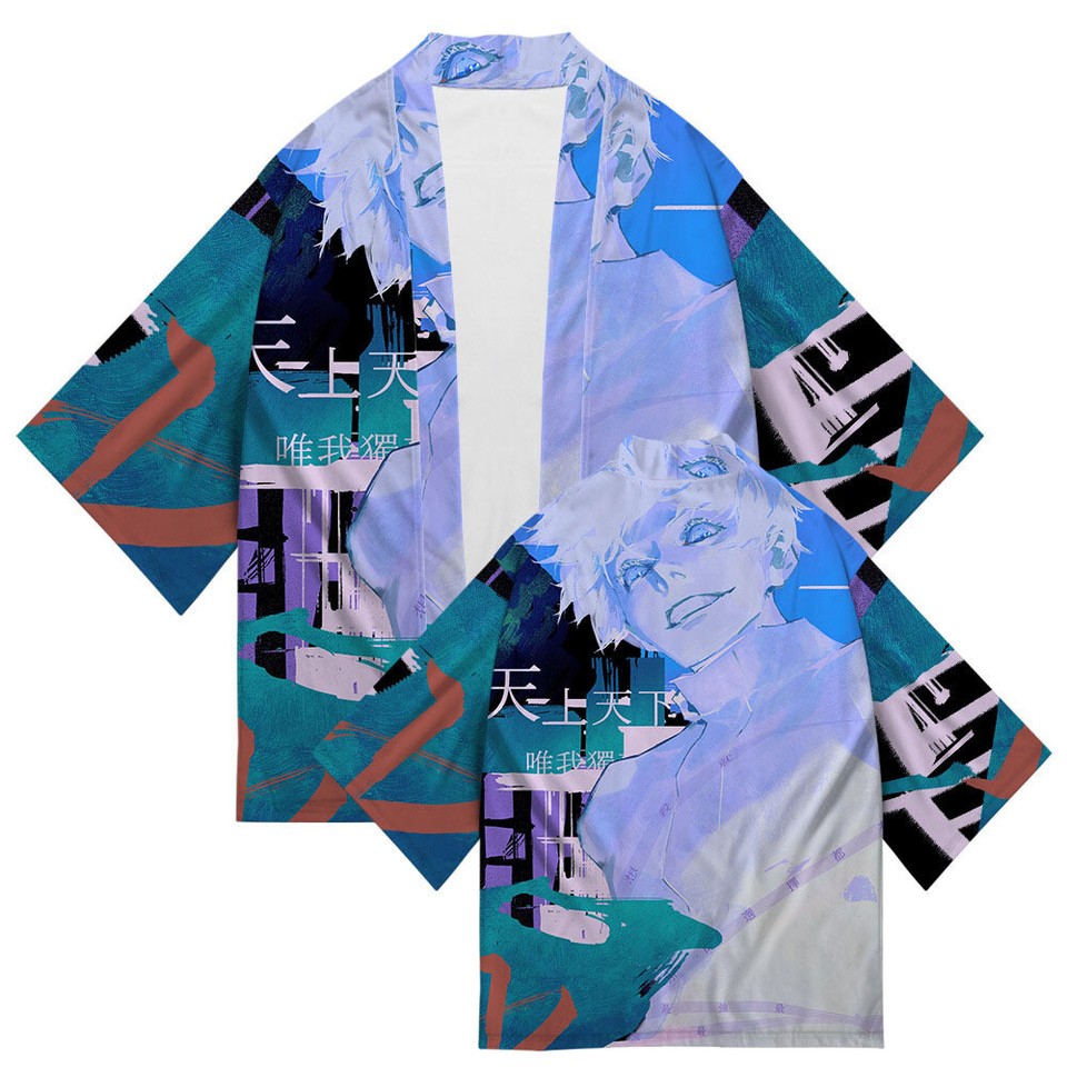 Jujutsu Kaisen Gojo Satoru Anime Cosplay Kimono Costume Haori Casual ...