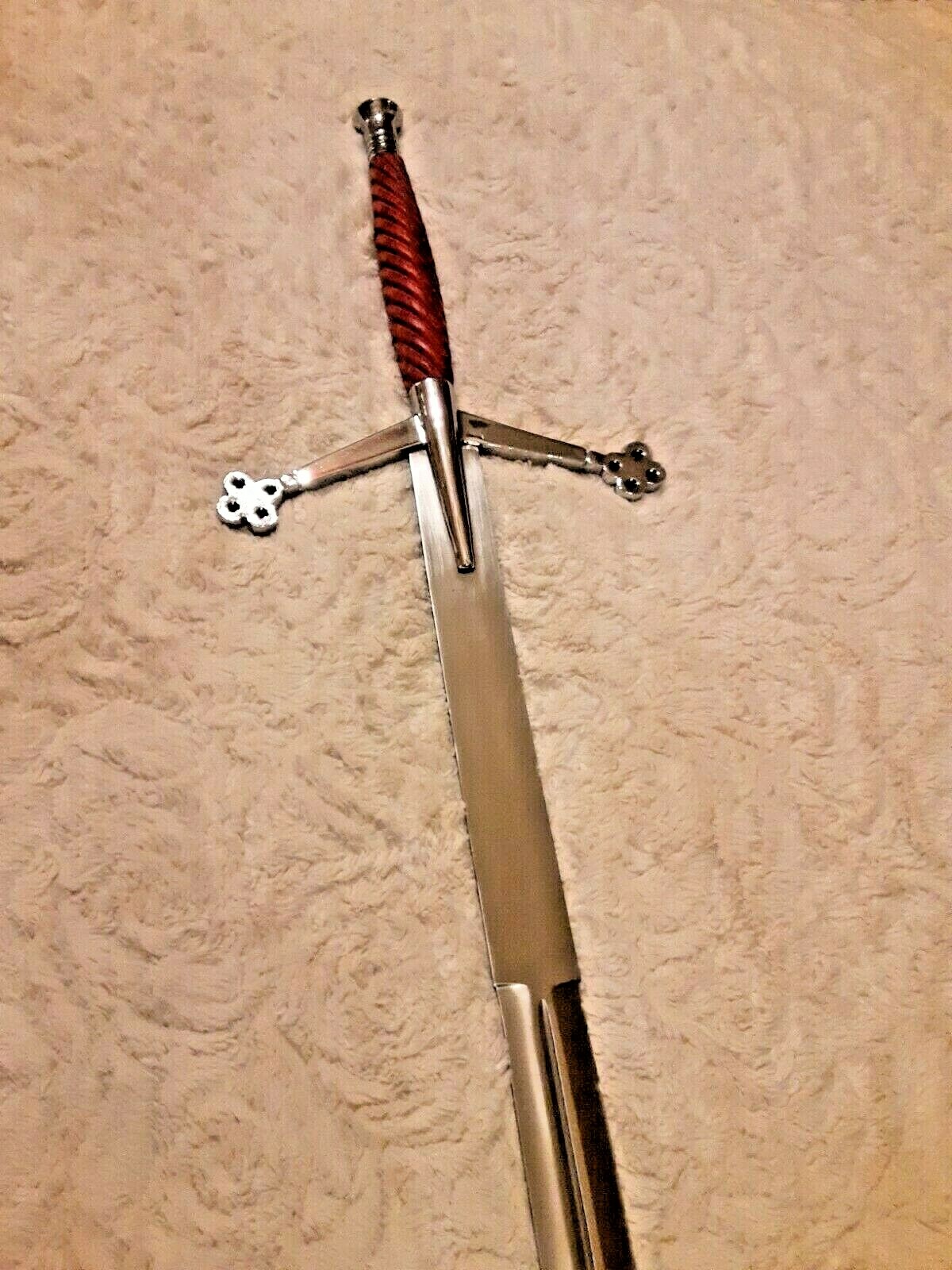 Vintage 50" Medieval Scottish Claymore with Leather Scabbard | eBay