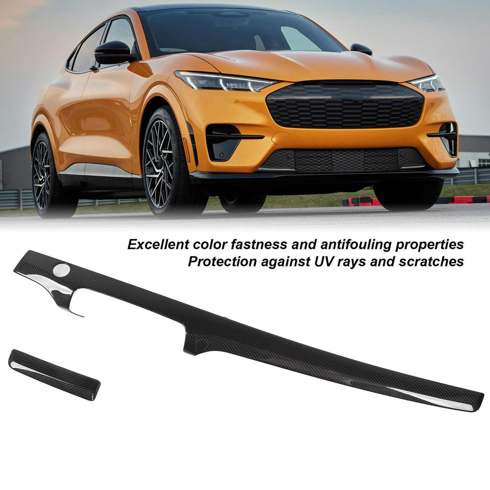 New 2 Pcs Carbon Fiber Car Dashboard Instrument Panel Cover Sticker ...