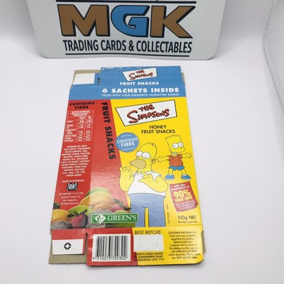 The Simpsons Honey Fruit Snacks Box Promotional Vintage 2001 Rare ...