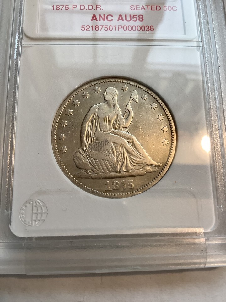 SCARCE 1875 US SILVER SEATED HALF DOLLAR COIN | eBay