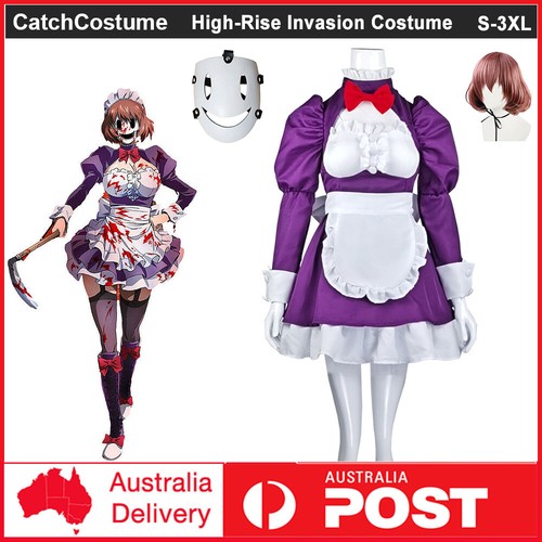 High-Rise Invasion Maid-fuku Kamen Cosplay Costume Mask Wigs Book Week ...