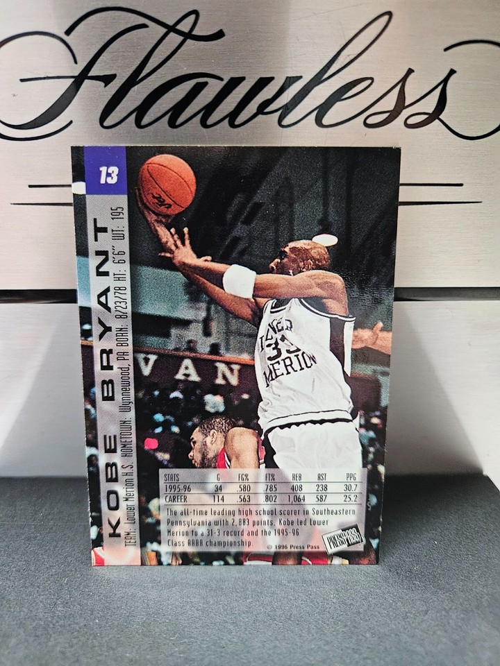 1996 Press Pass 96 Draft Picks 13th Pick Kobe Bryant sharp card #13 | eBay