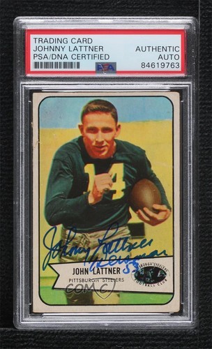 1954 Bowman Johnny Lattner John #128 PSA/DNA Certified Authentic Auto ...