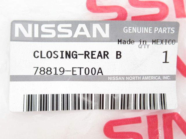 Nissan 78819ET00A Genuine OEM Factory Original Closing Plate for sale ...