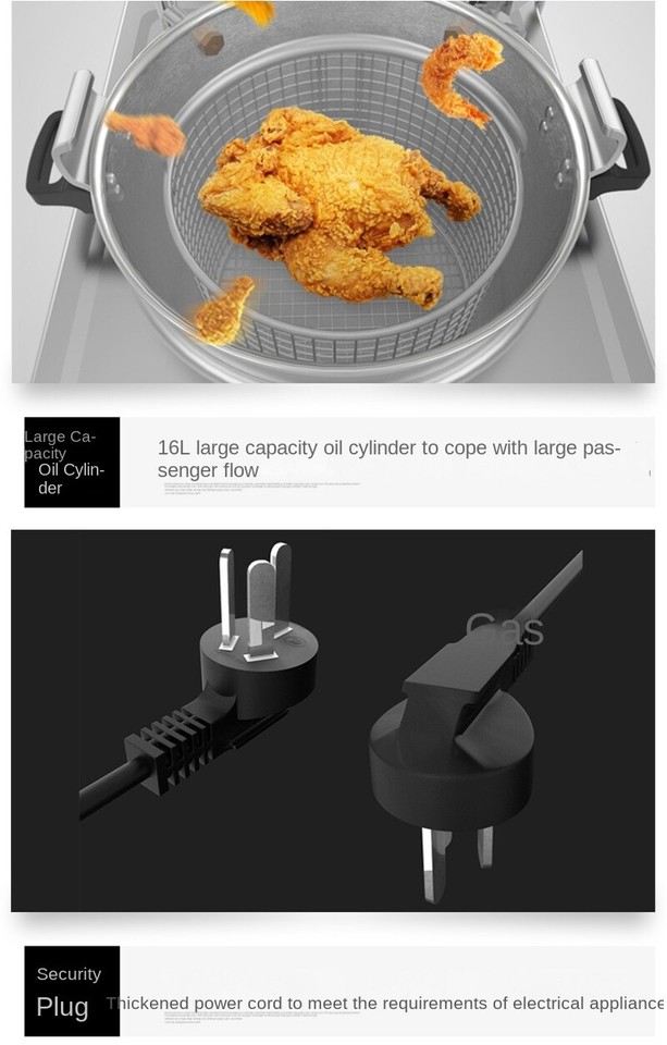 Countertop Small 16L220V Pressure Chicken Fryer Single Cylinder Fryer ...