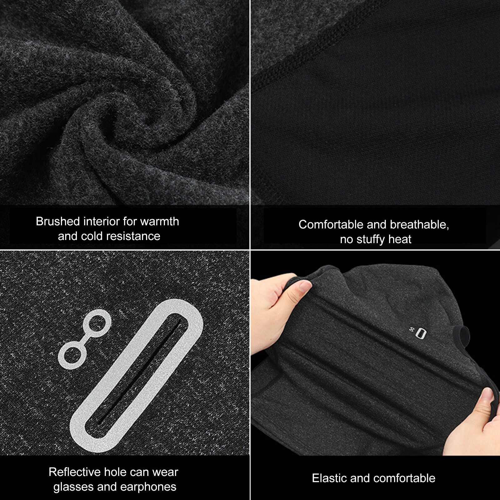 Winter Riding Hat Balaclava Windproof Ski Face Cover Motorcycle Tour ...