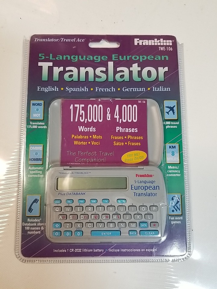 Franklin 5-Language European Translator TWE-106a 1998 84793991011 | eBay