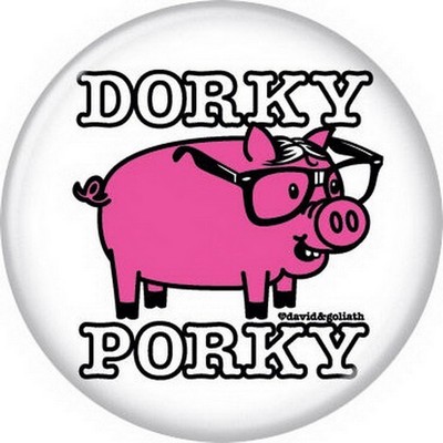 David and Goliath Dorky Porky Button 82266 | eBay