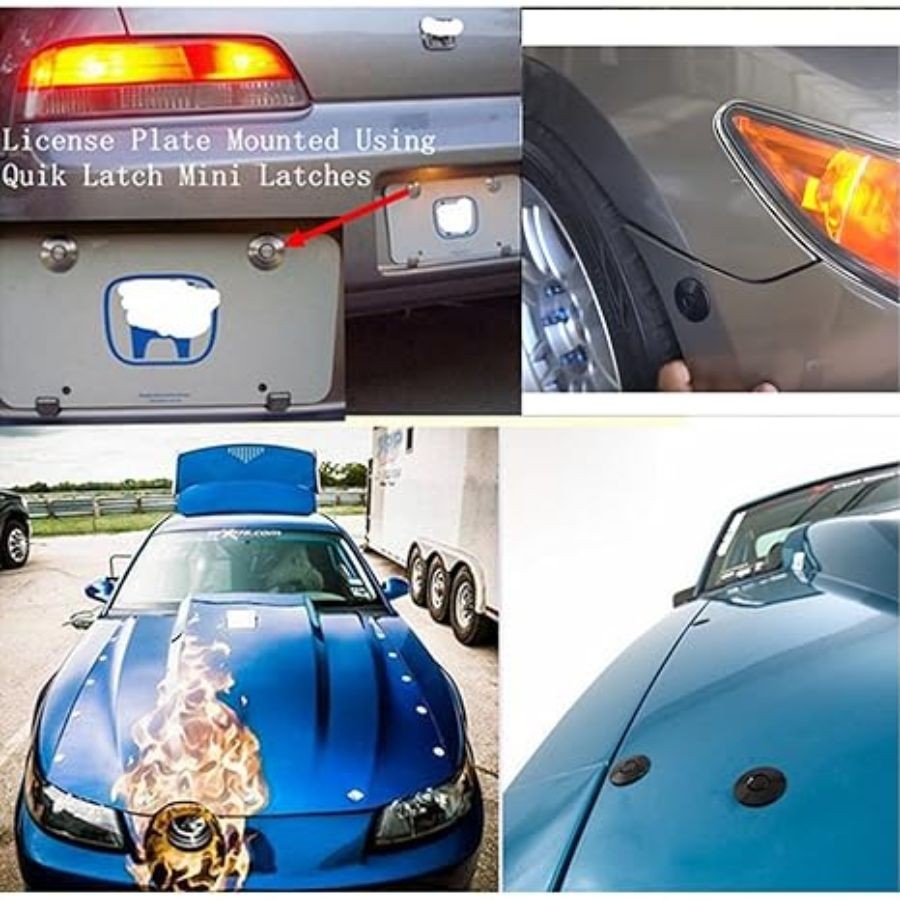 Quick Release Latch License Plate Lock Clip 1.25" Diameter- 2 Pack ...