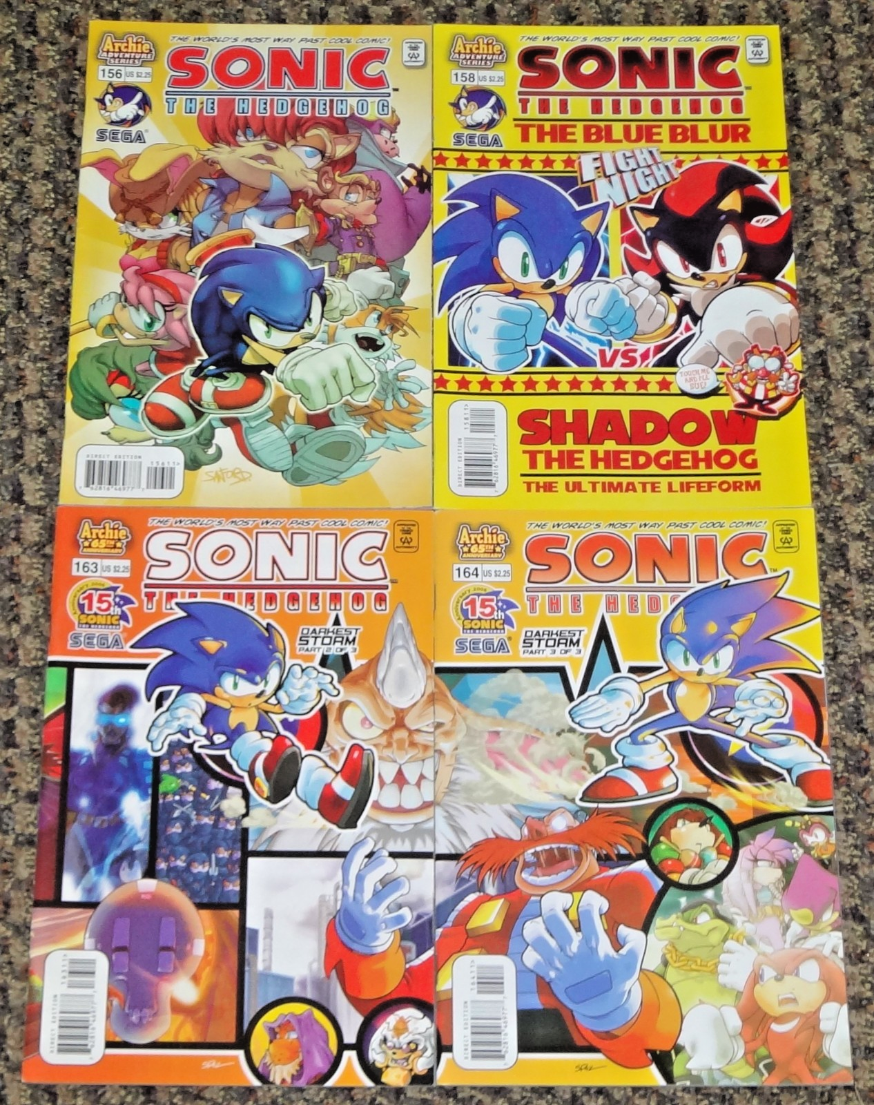 2006 ARCHIE SONIC THE HEDGEHOG 156 158 163 164 VF-NM COMIC BOOK SEGA ...