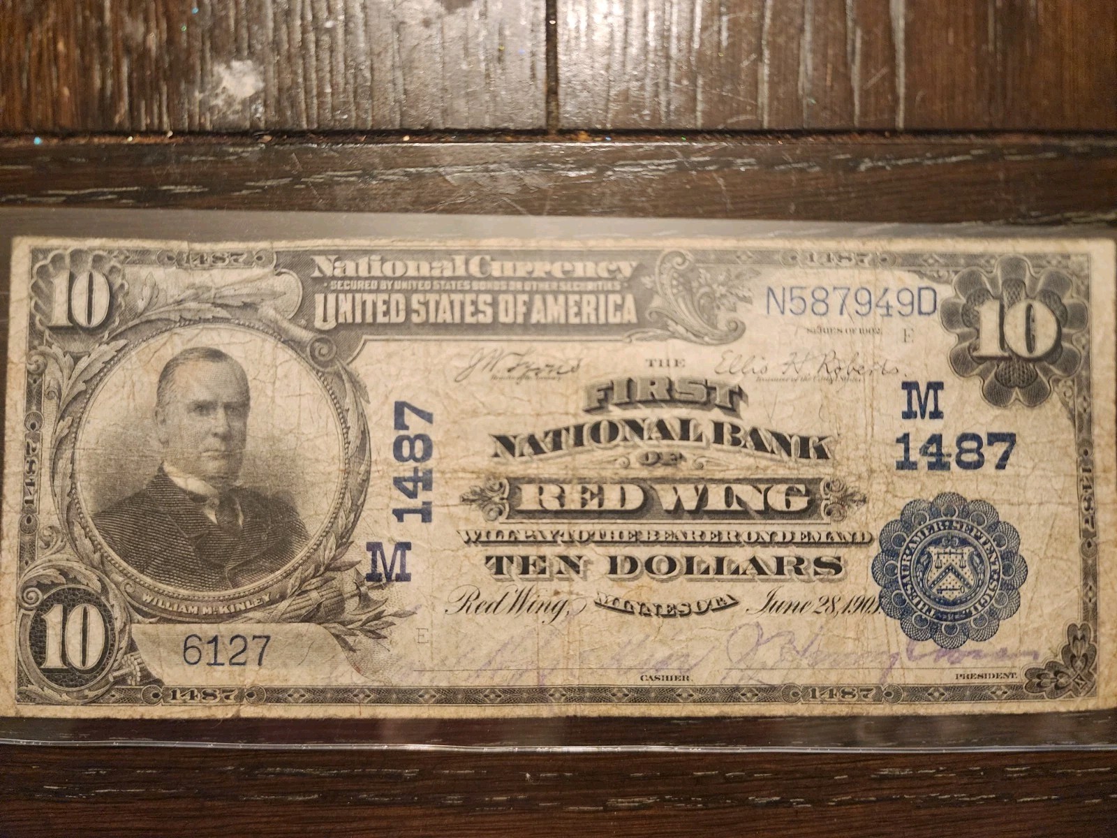 1905 The National Bank of Red Wing Minnesota at $10 Bank Note. | eBay