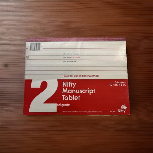 Zaner Bloser Handwriting Paper red Midline School method tablet ...