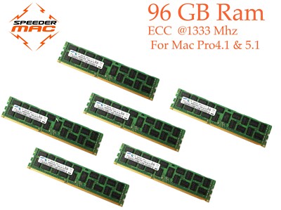 Mémoire 96 GB (6x 16GB) DDR3 ECC 1333 Mhz Apple Mac Pro 4.1 ou 5.1 Ram ...
