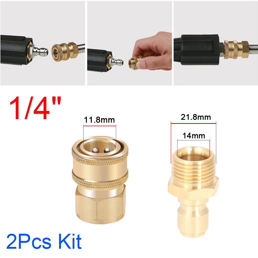 4 Quick Connect Fittings 4Pc Brass Hose Pipe Fitting Connectors Garden