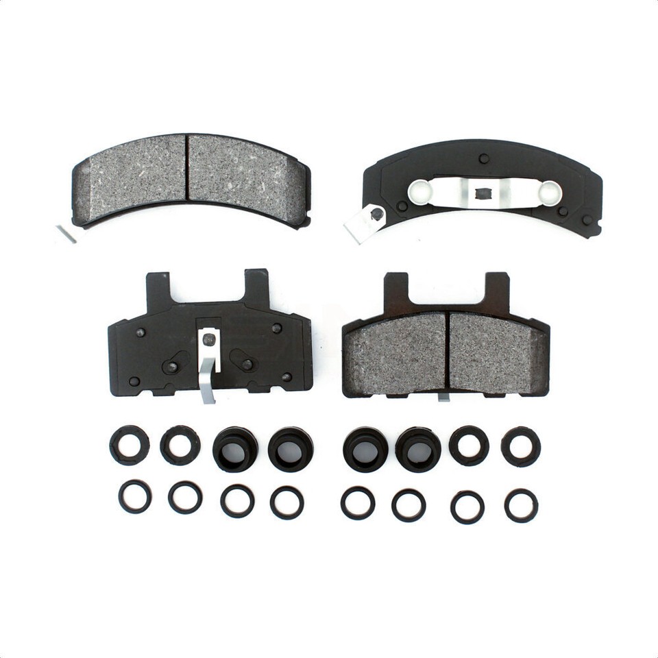Front Rear Brake Caliper Rotors Drums Semi-Metallic Pads Kit (8Pc) For ...