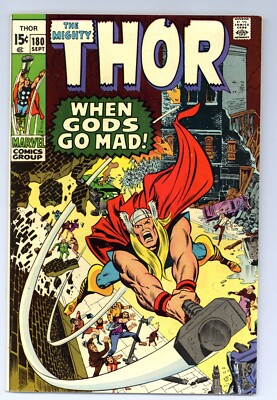 Thor 180 (VF-) Loki, Balder, Sif! Stan Lee, Jack Kirby 1970 Marvel ...