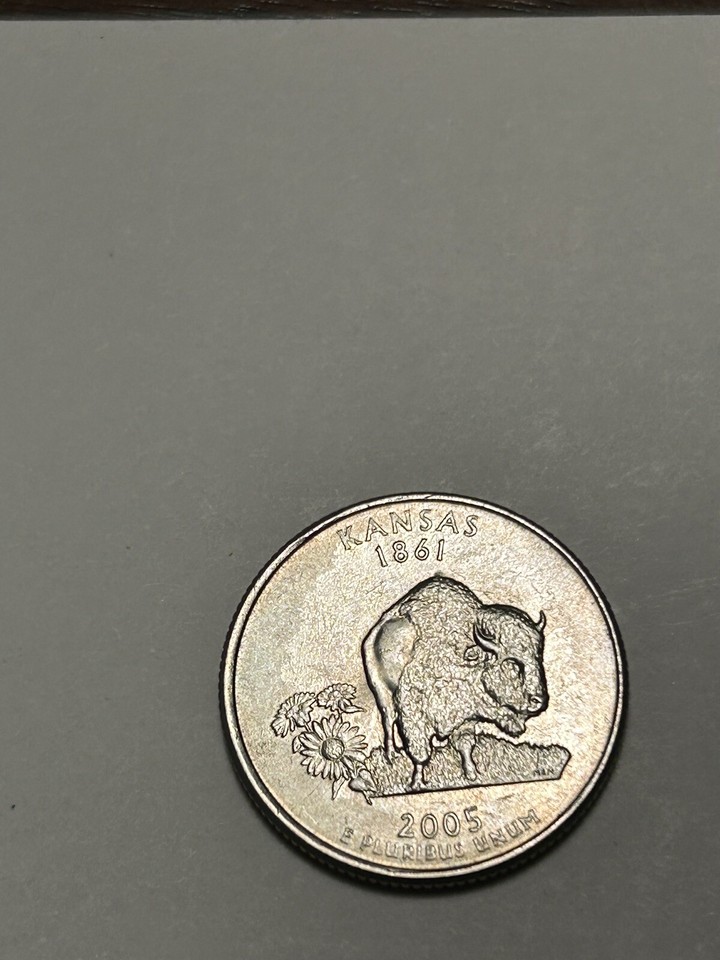 2005 P Kansas State Quarter With Mint Errors. ONE OF A KIND ERROR ...