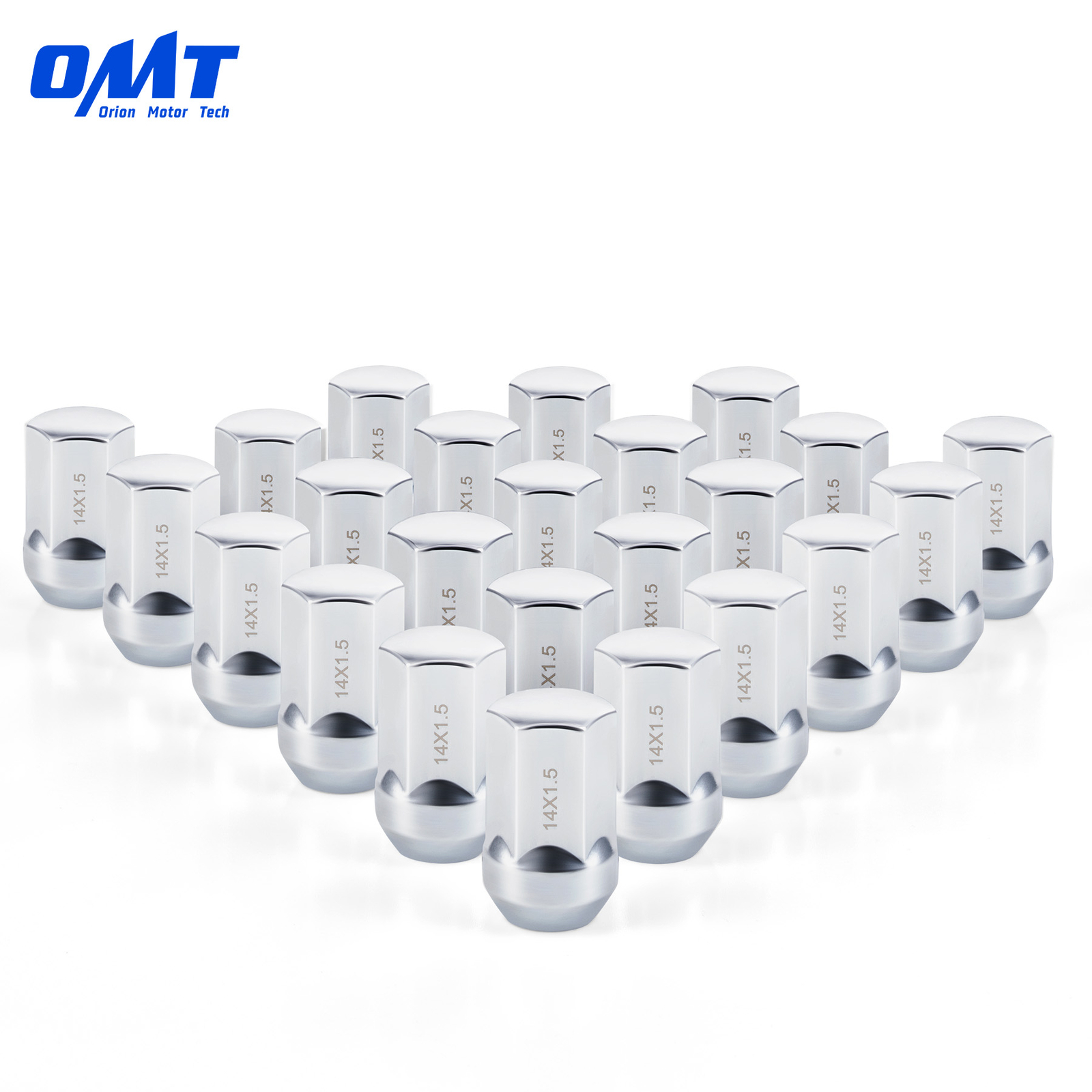 OMT 24pc Lug Nut Set M14x1.5 with 7/8" Hex Cone Seat GM 9596070 611-236 ...