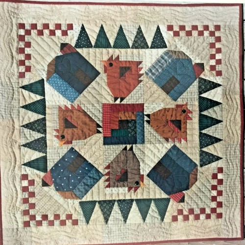Farmyard Caper Chickens Quilt Pattern by Hearthsewn Hen Barn Country ...