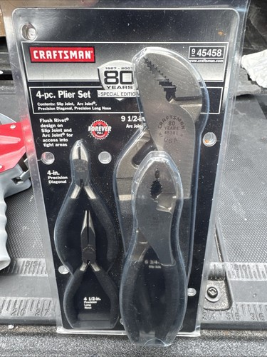 Sears Craftsman USA Nos Rare 80th Anniversary 4PC Plier Set 45458 ...